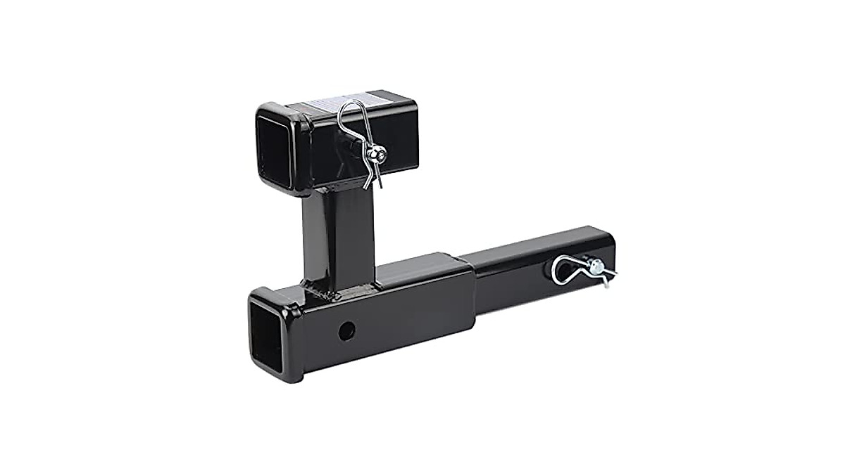 AUMOWE Dual Receiver Hitch Extender - Heavy Duty 2-inch Tow & Cargo ...