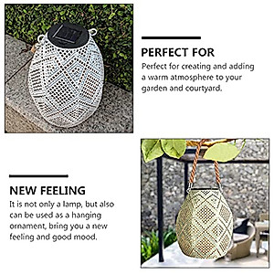 Outdoor Lantern Solar Lamp Solar Powered Patio Lights Courtyard Light Decorative Hanging Light Garden Landscape Light Lamp for Home House Outdoor Pendant Light