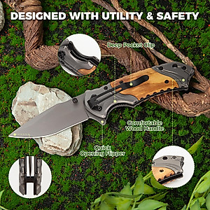 NRONON Mens Gifts-Personalized Engraved Pocket Knife,Personalized Knife for Men Husband, Boyfriend, Dad, Groomsmen，Brother, Engraved Gifts for Birthday, Father’s Day, Christmas