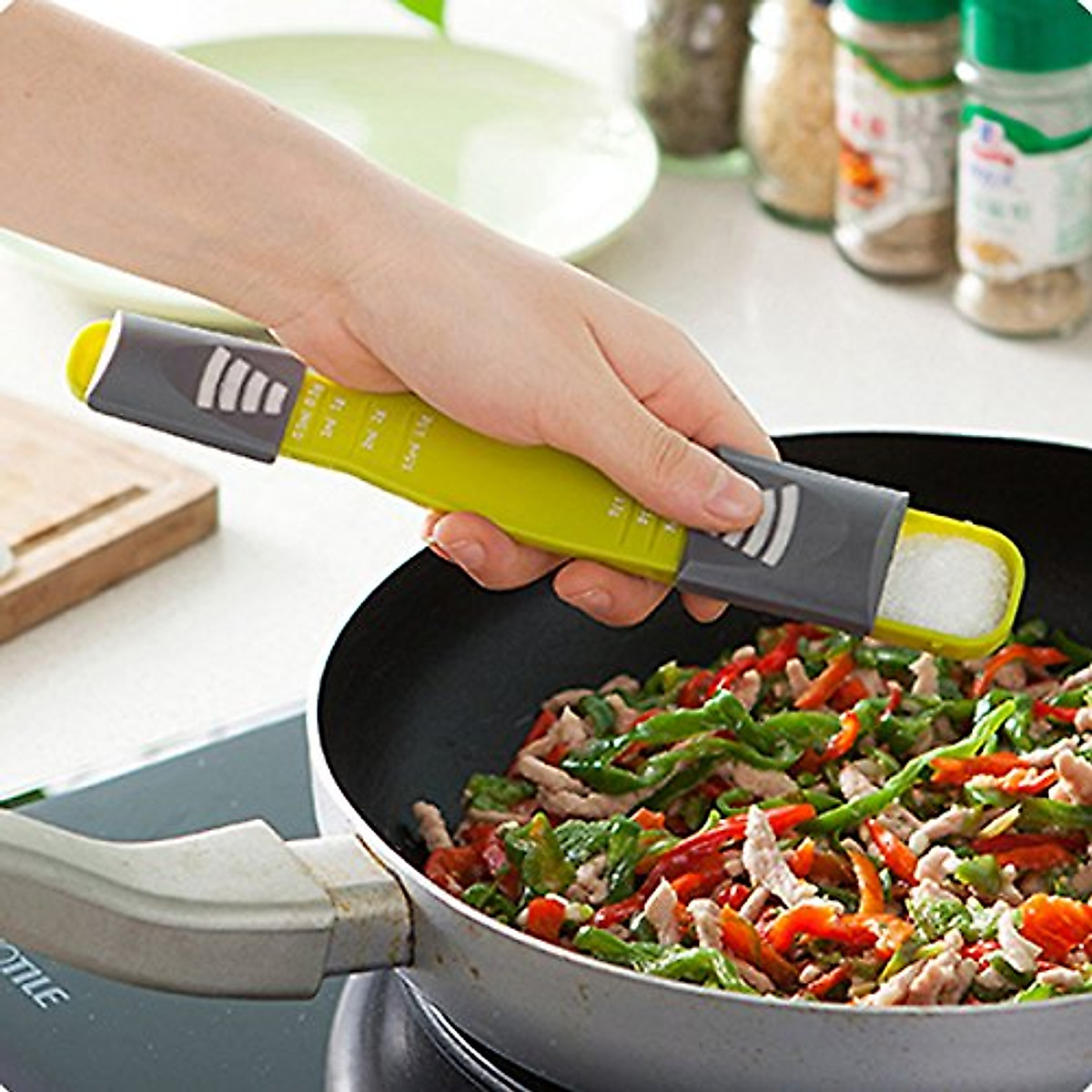 Kitchen Adjustable Measuring Spoon With Scale Baking Cooking Tools Baking Accessories