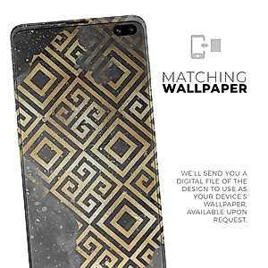 DesignSkinz Karamfila Watercolor & Gold V2 Protective Vinyl Decal Wrap Skin Cover Compatible with The Samsung Galaxy S20 (Screen Trim & Back Glass Skin)