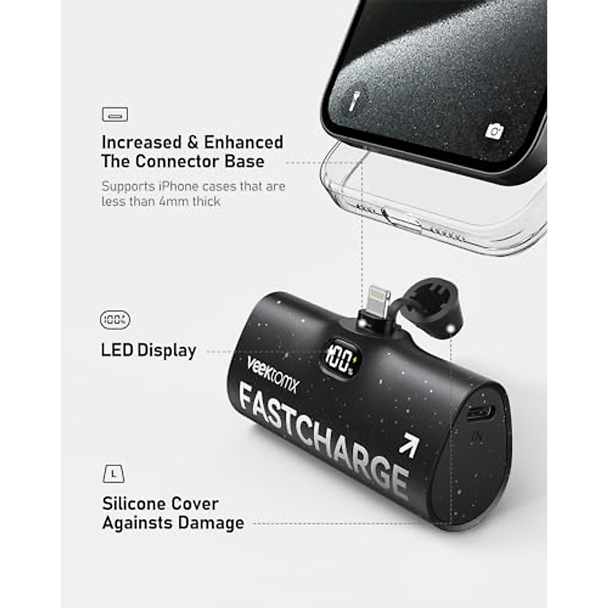 VEEKTOMX Small Portable Charger for iPhone, Fast Charging Power Bank Mini 5000mAh PD Battery Pack Compatible with iPhone 14/14 plus/14 Pro Max/13/13Pro Max/12/12Mini/11/XR/XS/X/8/7 Travel Essentials