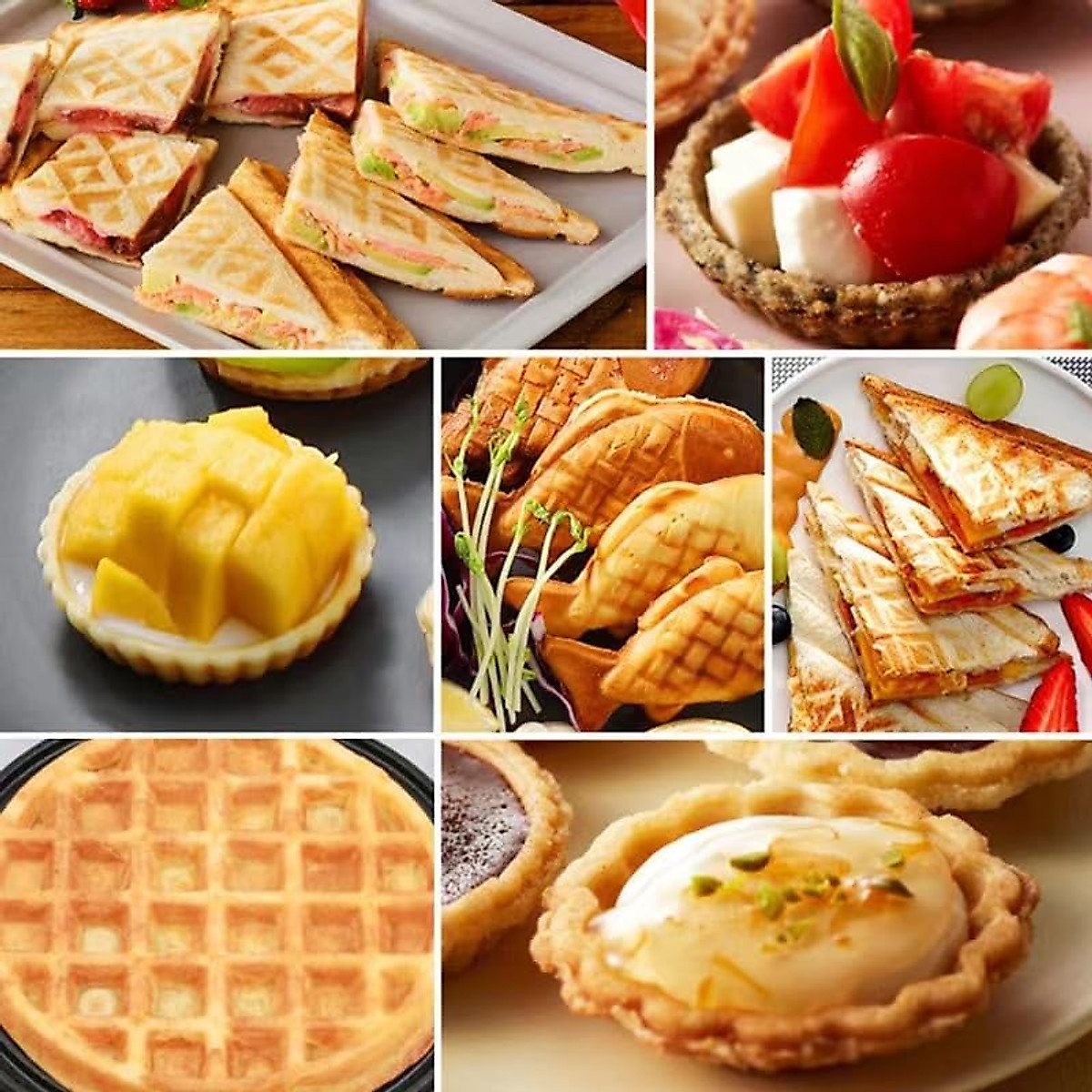 Mini Maker for Individual Waffles, Hash Browns, Keto Chaffles with Easy to Clean, Non-Stick Surfaces, 4 Inch, Waffles in Minutes (Aqua)