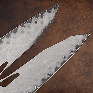 FZIZUO Damascus steel Japanese chef's knife, Skd11 Sanhe Steel professional handmade, very sharp Japanese cleaver, suitable for restaurant kitchen knives and home cooking knives