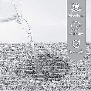 KinHwa Microfibre Hand Towels for Bathroom 4 Pack 30inch x 16inch Ultra Soft Lightweight Face Towels Super Absorbent Bath Towels Ideal for Hair Spa Sports and Travel Light-Gray