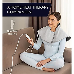 GENIANI Heating Pad for Neck and Shoulders, Large Heated Pad for Neck Pain, Shoulder Heating Wrap with 4 Auto Shut-Off, 6 Heat Settings, Gifts for Women & Man, Gifts, Dad, Pein Relief - 22"x24"