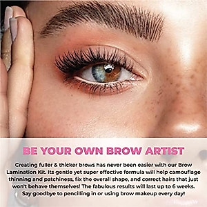 MIYA LASH | Brow Lamination Kit | Professional Eyebrow Lamination with Keratin | DIY Eye Brow Lift Kit | Fuller, Thicker Brows for 6 weeks | Includes Easy to Use Instruction, Treatment Tools & Brushes