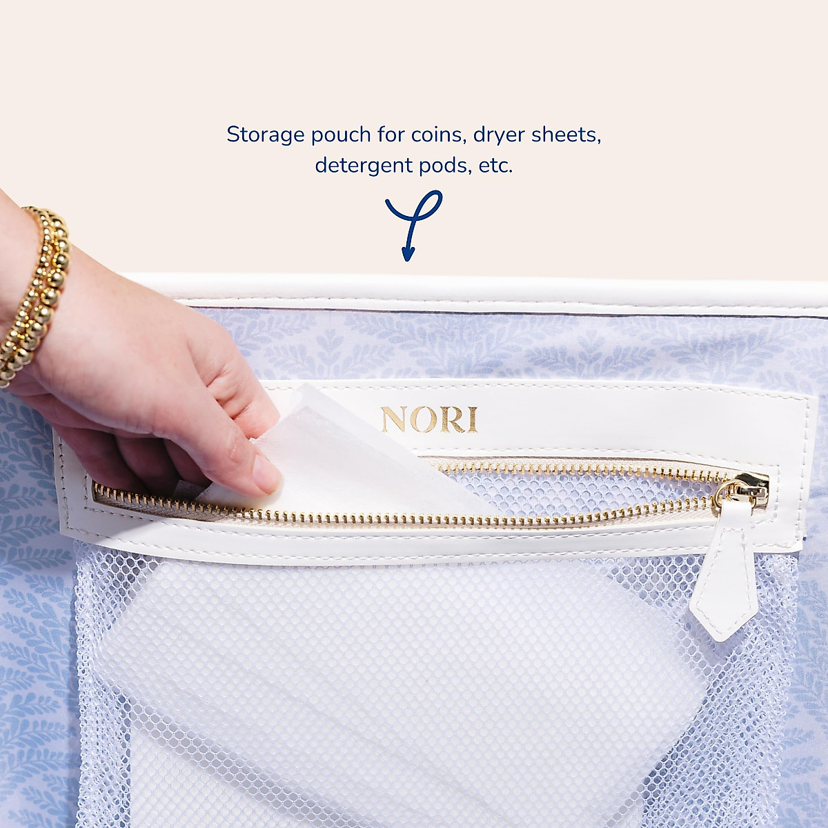 NORI Laundry Hamper - Slim Laundry Hamper - Laundry Basket w/Lid & Wheels - Collapsible Hamper w/Lid, Storage Pouch & Wheel Attachment | Apartment and Dorm Room Essentials | Women Gift Ideas