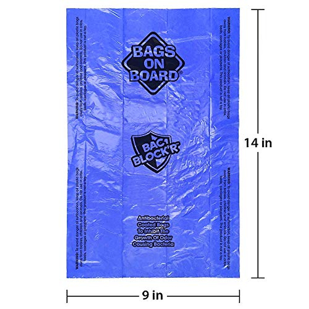 Bags on Board Dog Poop Bags | Strong, Leak Proof Dog Waste Bags | 9 x14 Inches, 600 Blue Bags (3203940071)