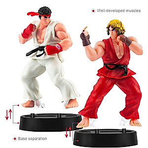 PSMILE 2PCS Solid PVC Street Fighter Hero Figure Action Figure Set 9.2cm