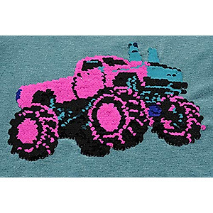 Toddler Baby Boys Monster Truck Shirts Flip Sequins Tees Short Sleeve Kids Fashion Tops for 2t 3T