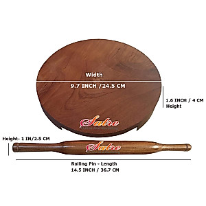 Wooden Rolling Board & Rolling Pin,Wooden Belan Chakla set,Roti Maker,Chapati Maker set