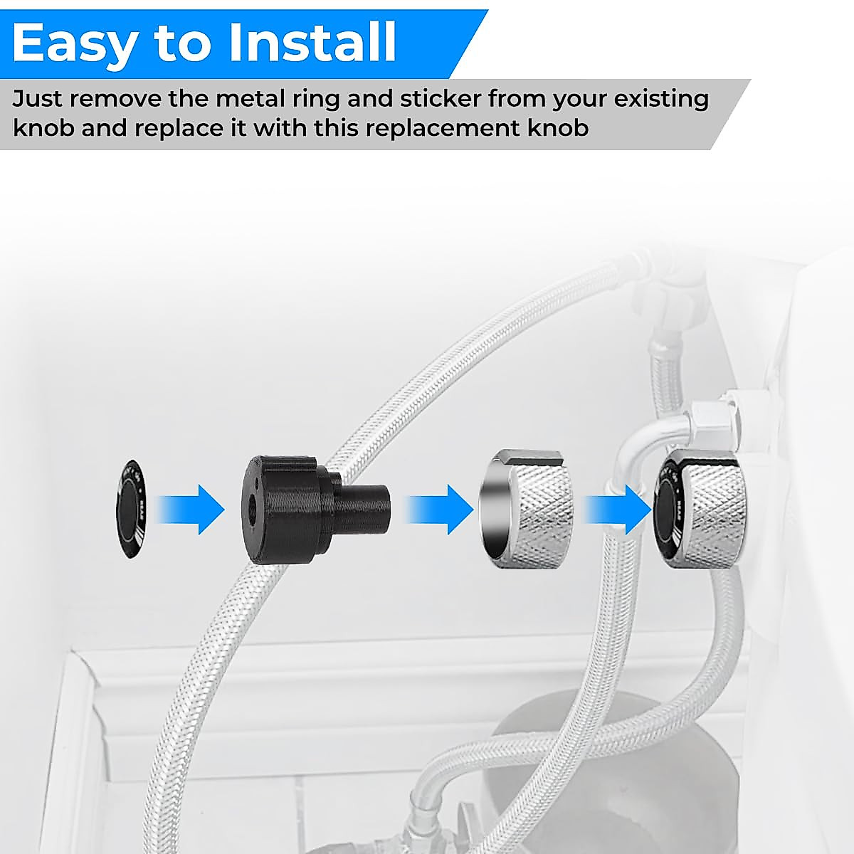 Replacement Knob for Brondell Bidet Toilet Seat Upgrade Your Non-Electric Bidet -Stronger PLA