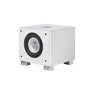 REL Acoustics T/7x Subwoofer, 8 inch Front-Firing Driver, Arrow™ wireless port, High Gloss White