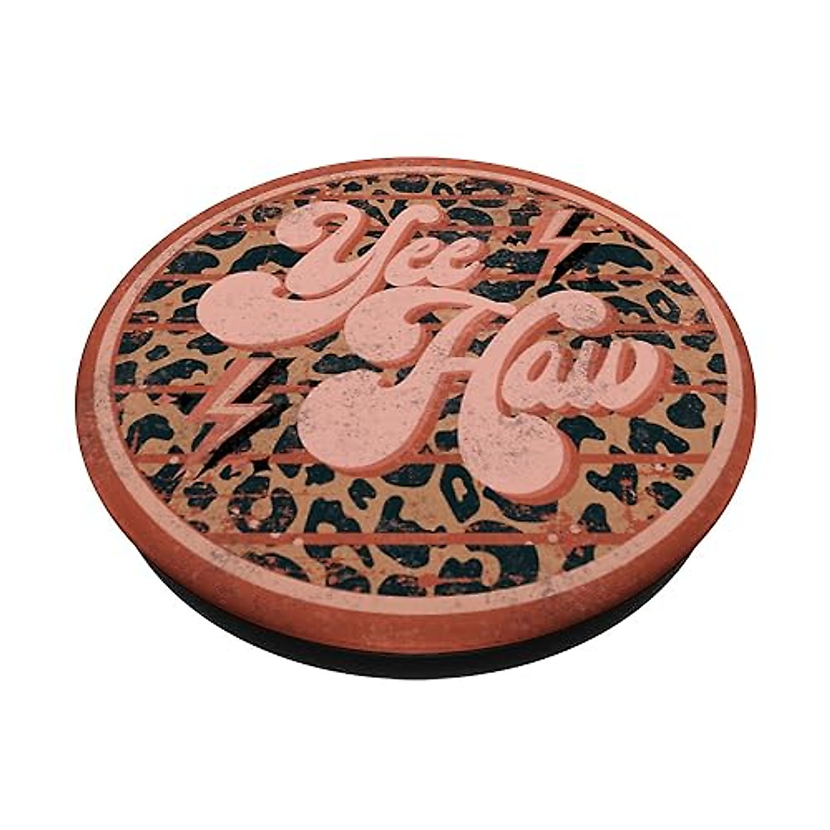 Yeehaw Pink & Orange Leopard Cheetah Western Hippie Cowgirl PopSockets Standard PopGrip