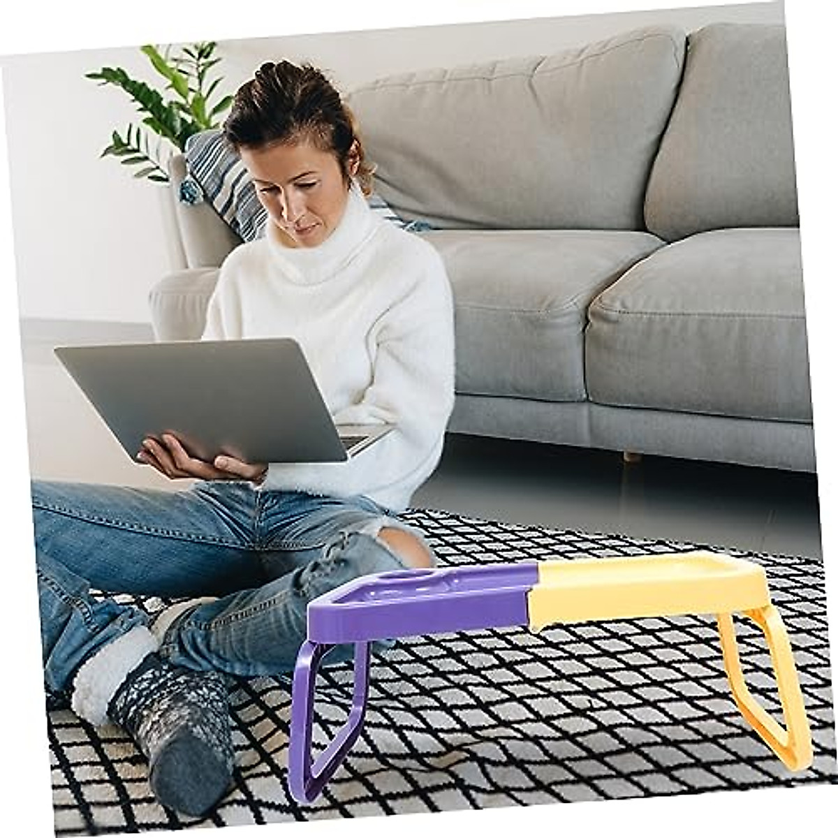 MAGICLULU Folding Computer Desk Tv Tables Breakfast Tray Night Stand Tray Breakfast Bed Tray Picnic Storage Standing Holder Breakfast Serving Tray Laptop Folding Desk Laptop Desk Snack Tray