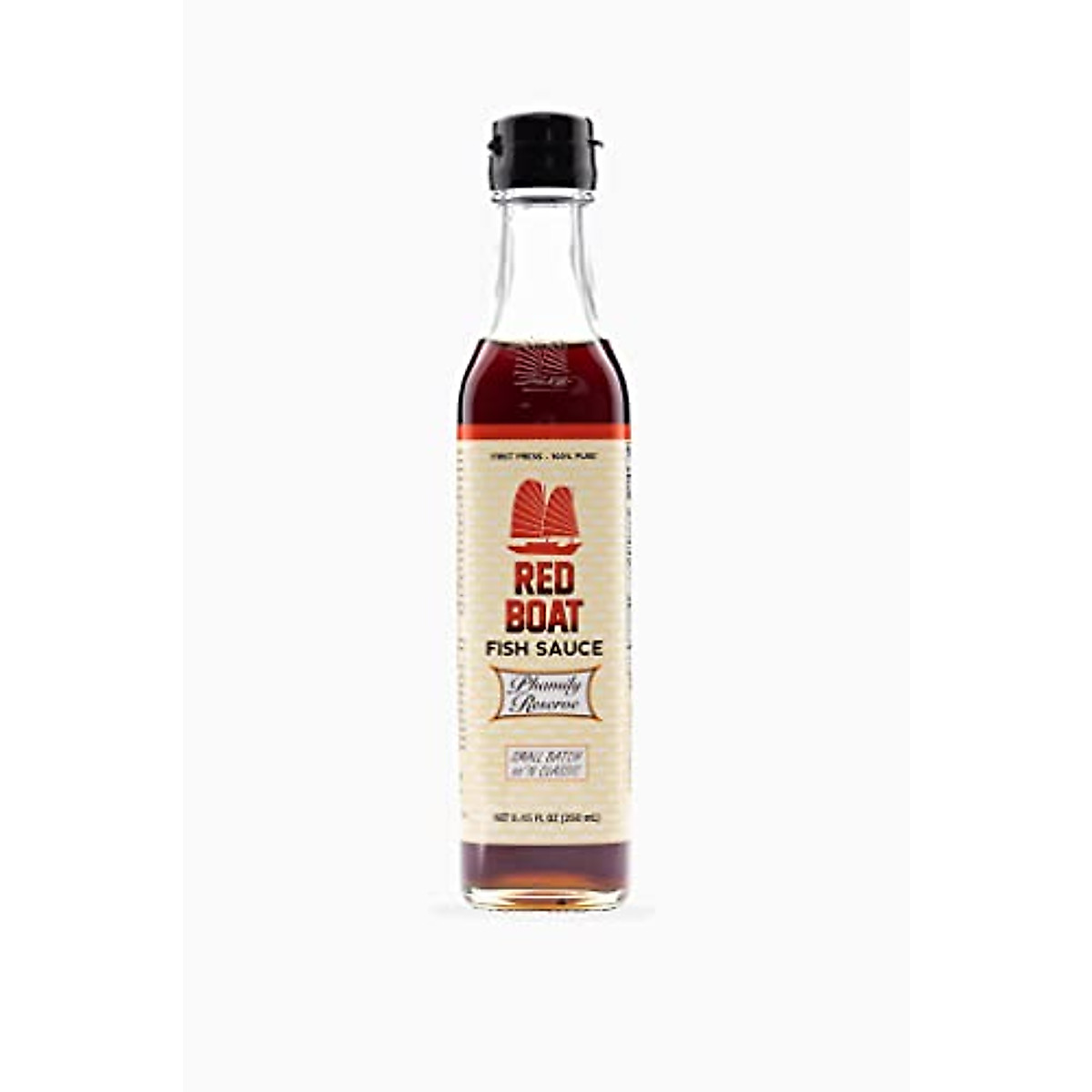 Red Boat Fish Sauce, Phamily Reserve | Premium 50°N fish sauce sustainably made with just two ingredients in Vietnam | Higher Protein For Exceptional Flavor | Gluten and sugar free, no preservatives | 8.45 fl oz.