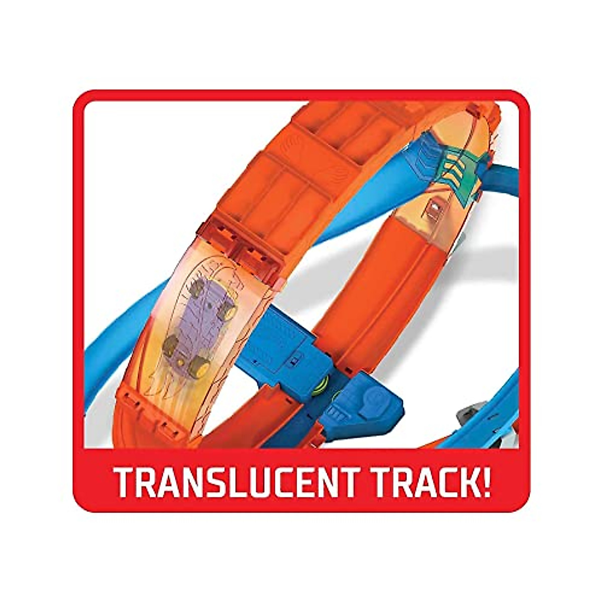 Hot Wheels Massive Loop Mayhem Track Set with Huge 28-Inch Wide Track Loop Slam Launcher, Battery Box & 1 1:64 Scale Car, Designed for Multi-Car Play, Gift for Kids 5 Years & Up