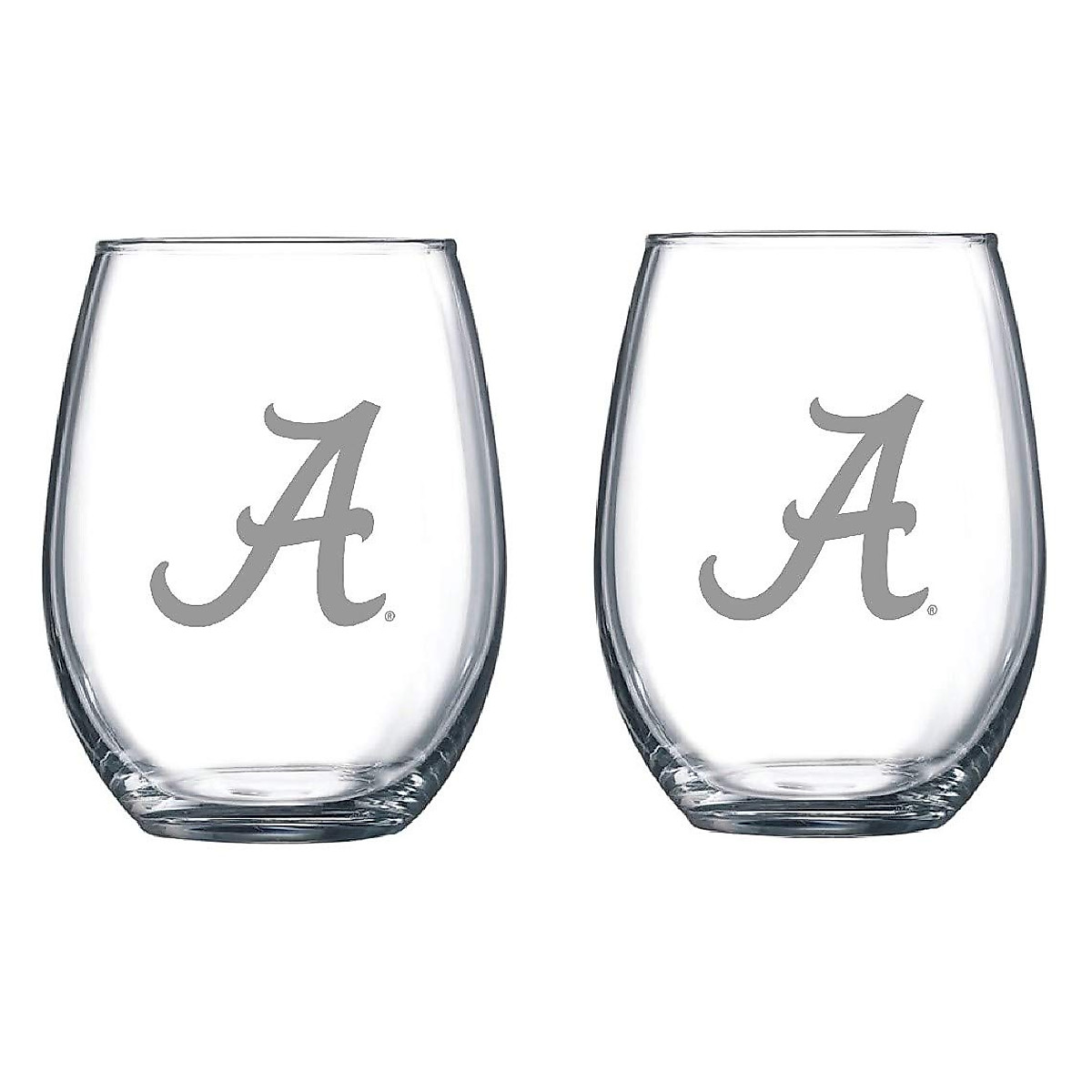 RFSJ Cornell University Etched Satin Logo Wine or Beverage Glass Set of 2, Clear, 15 oz, (1268)