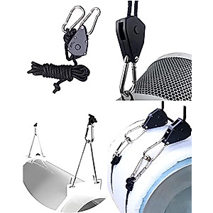 Green Hut 6 Pair of 1/8 inch Adjustable Rope Hanger Heavy Duty for Grow Light Rope Hangers Loose-Proof Design Light Fixture Hangers (12Pcs)