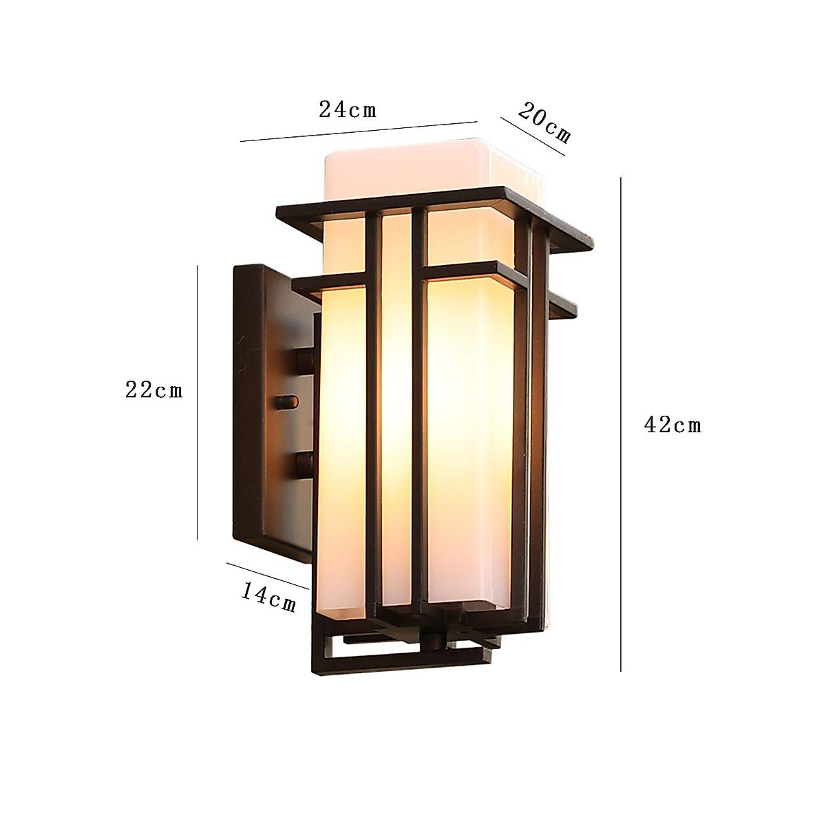 Outdoor Wall lamp Home Garden lamp - Waterproof Design, Environmental Protection and Energy Saving, Modern Minimalist Outdoor Lighting Balcony Aisle Wall lamp E27 Screw (excluding Light Source)