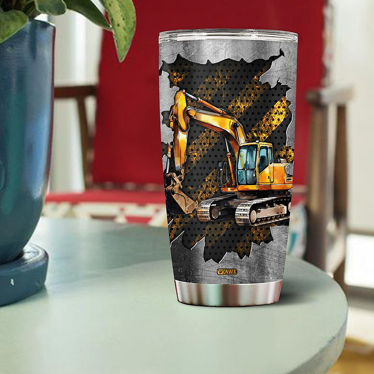 WONWIX Heavy Equipment Operator Gifts for Men Women Christmas Birthday Fathers Mothers Day Valentine 20oz Insulated Stainless Steel Coffee Cup Travel Mug Tumbler Gift for Husband