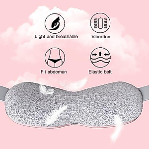 Portable Cordless Heating Pad, NUAKENE Fast Heating Pads for Cramps Belly with 3 Heat Levels and 3 Massage Modes Rechargeable Menstrual Heating Pad, Ideal Gifts for Women and Girl, Pink