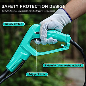 IncwBo Tiller Cultivator 17 inch 15 Amp 6 Steel Tines Tillers for Gardening Electric Rototiller for Garden Yard