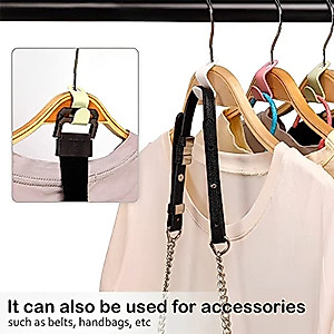 100 Pack Plastic Clothes Hanger Connector Hooks,Hook Laminated Plastic Wardrobe Hanger,Space Saver Hooks for Hangers,Buckle Hook for Hanger, Exhale Spring,Hanger Attachment Hook,Hanger Doubler Hooks
