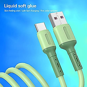 BGNTBUK 713 2m Silicone Data Cable Mobile Phone Color Fast Charging Line Liquid Soft Plastic Flash Charging Cable Suitable for Tpye C Charging Port Hyper Cable