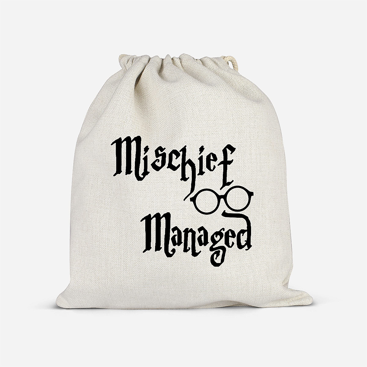 Mischief Managed Bachelorette Party Supplies for Boys/Girls | Hangover Kit-Recovery Kit - Survival kit for Men Women | Cotton Muslin Drawstring Bag 5 X 7 - Set of 10