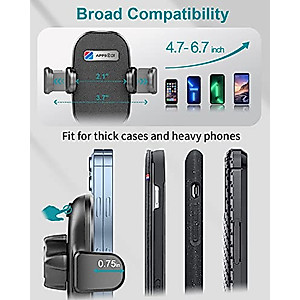 APPS2Car Phone Mount for Tesla Model 3 / Y Car Phone Holder 360° Free Rotation, Flip Cover Design Compatible with All Cell Phones Within 4.7-6.7 Inches