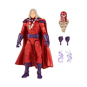 Marvel Legends Series 6-inch Scale Action Figure Toy Magneto, Premium Design, 1 Figure, and 5 Accessories , Red
