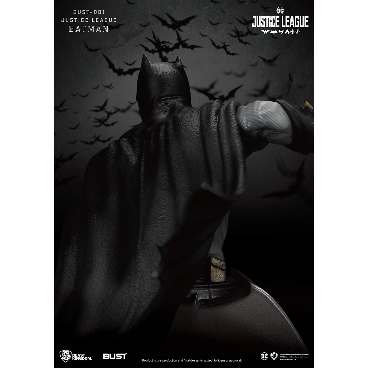 Beast Kingdom Justice League Action Bust Series: Batman PVC Bust Multicolor 6 inches