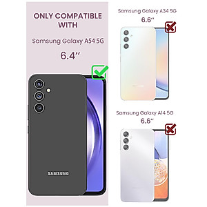 DagoRoo for Samsung Galaxy A54 5G Case with Tempered Glass Screen Protector [2 Pack],[Military Grade Protective] Slim Soft TPU & Hard PC,Girls Women Crystal Clear Flower Pattern Cases (JD-Purple)