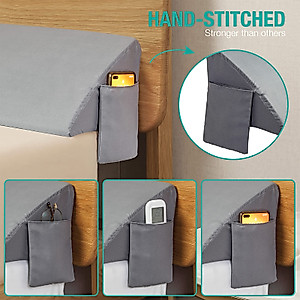 Vekkia King(76"x10"x6") Bed Wedge Pillow/Bed Wedge Mattress Filler/Bed Headboard Pillow Wedge,Close Gap (0-6") Between Your Headboard and Mattress or Bed Without Headboard(Gray)