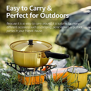 SCALEUP Korean Yellow Pot, Ramen Cooking Pot, Fast Heating (18cm/7 inches)