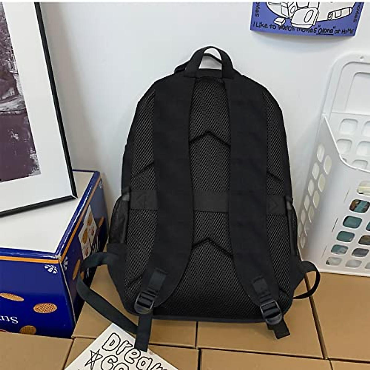 SAISEA Versatile Waterproof Backpack for Men,Women & Teens - Lightweight Travel Rucksack with Laptop Pocket - Causal Bookbag Computer Bag for College,Sports,Gym & Hiking-Stylish and Functional,Black