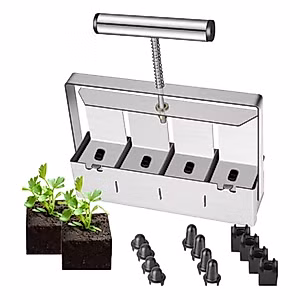 Manual Soil Block Maker Micro Soil Blocker Set 2 inch Soil Block Soil Blocking Tool for Seed Stater Tray