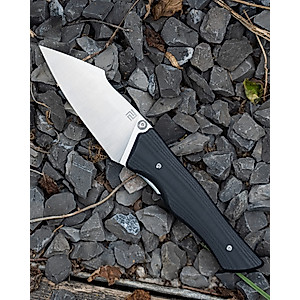 ARTISANCUTLERY Folding Knife Ahab Series (J1851) AR-RPM9 Blade and Wood Handle EDC Pocket Knife with All-in-One Pocket Clip