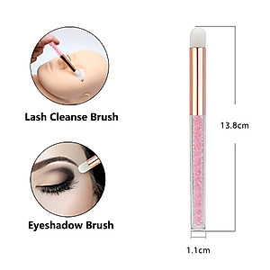 102 Pcs Glitter Disposable Makeup Applicators,Pink Lash Shampoo Brushes,Disposable Mascara Wand,Eyelash Cleansing Brushes Disposable Lip Wand (Pink)