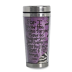 Shades of Color Travel Mug, For I Know The Plans, 7 x 7 inches (TM105)