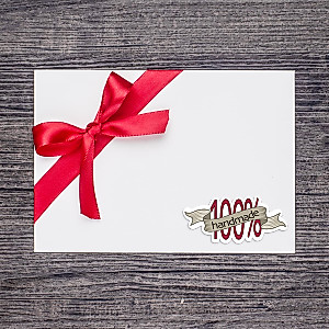 Wailozco 100% Handmade Stickers,Thank You Stickers,Handmade Stickers,Small Shop Stickers,Envelopes Stickers for Small Business, Online Retailers,Handmade Goods,500 Labels Per Roll