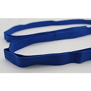RangeMaster Flex-Ability Static Stretch Strap | | Perfect for Yoga, Pilates, and Physical Therapy | Flexibility and Range of Motion Tool | Blue