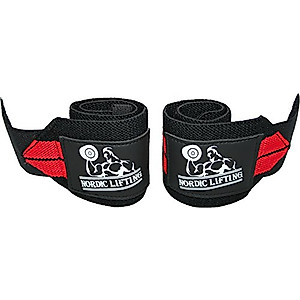 Wrist Wraps + Lifting Straps Bundle (2 Pairs) for Weightlifting, Cross Training, Workout, Gym, Powerlifting, Bodybuilding-Support for Women & Men,Avoid Injury during Weight Lifting-Red