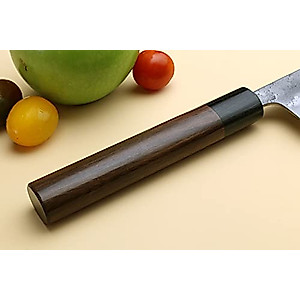 Yoshihiro Stainless Clad Nashiji Ginsan High Carbon Stain Resistant Steel Kiritsuke Multipurpose Chefs Knife (9.5"(240mm) & Saya)