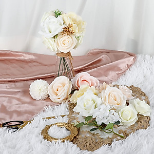 Whonline Artificial Flowers Combo Box Set Fake Flowers Silk Roses Heads for Wedding Arch Bouquets DIY Flower Party Home Decor