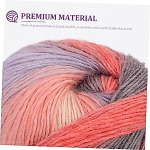 FAVOMOTO Wool Rainbow Yarn 1 Roll Gradient Yarn Knitting Wool Crochet Yarn Wool Yarn Woolen Yarn Fancy Rainbow Yarn Sock Woolen Thread Embroidery Thread Rug Yarn