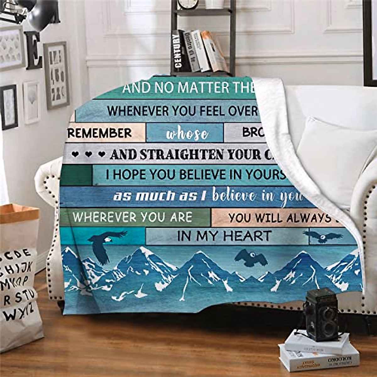 JOPJOLIW Gifts for Brother Adult-Big Brother Gift Fathers Day to My Brother Gifts from Sister-Gifts for Brother 60" x 50" Blanket-Fathers Day Birthday Graduation Gifts for Brother