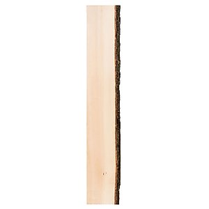 Live Edge Pine Shelf, 4 Feet Long, Varying 5-8 Inches Wide, Ready to Finish, Brown